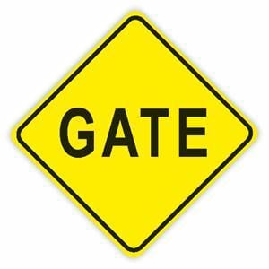 GATE SIGN ALUMINIUM 600 x 600 Class 1