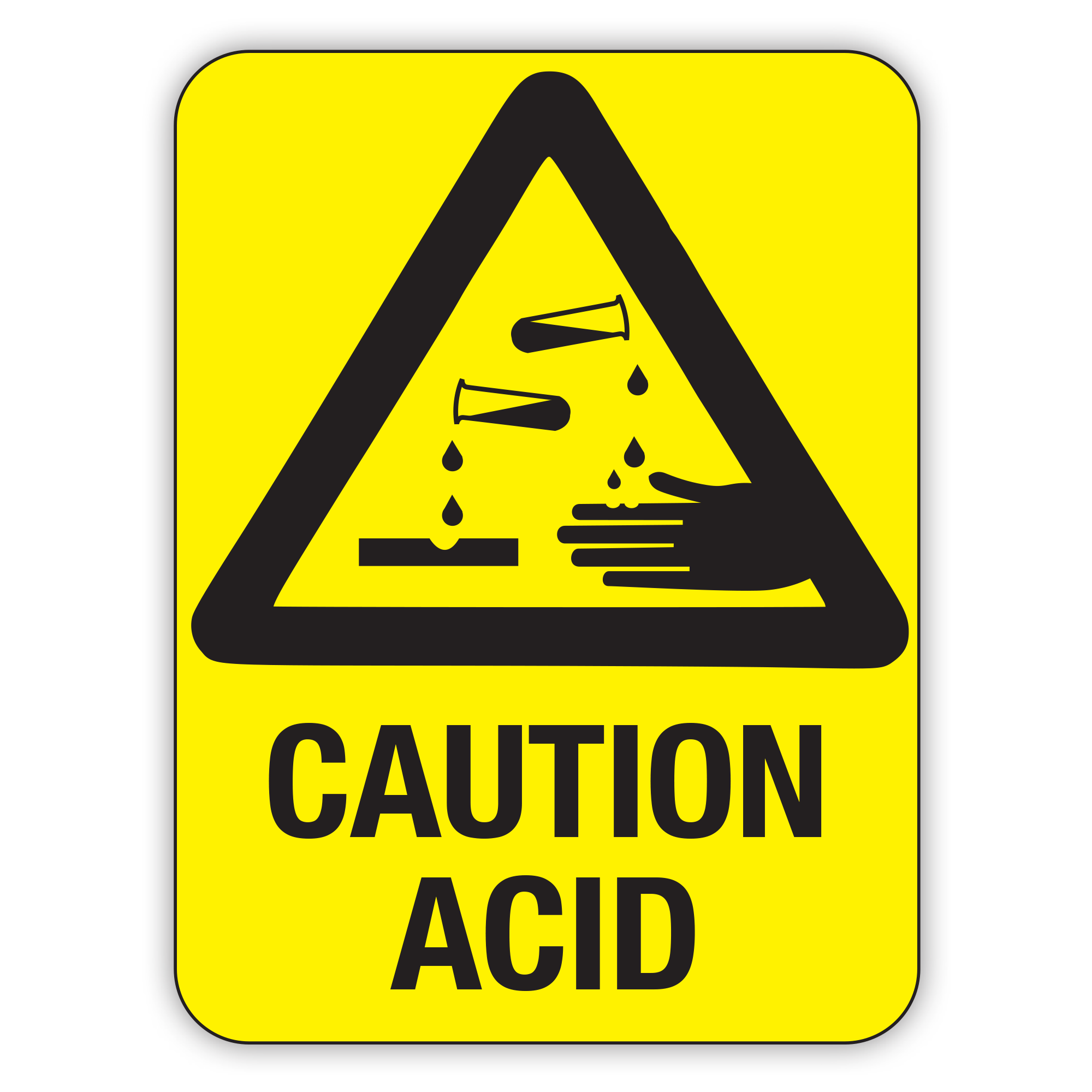 Buy CAUTION ACID Online | Custom Safety Signs | Safety Signs Australia