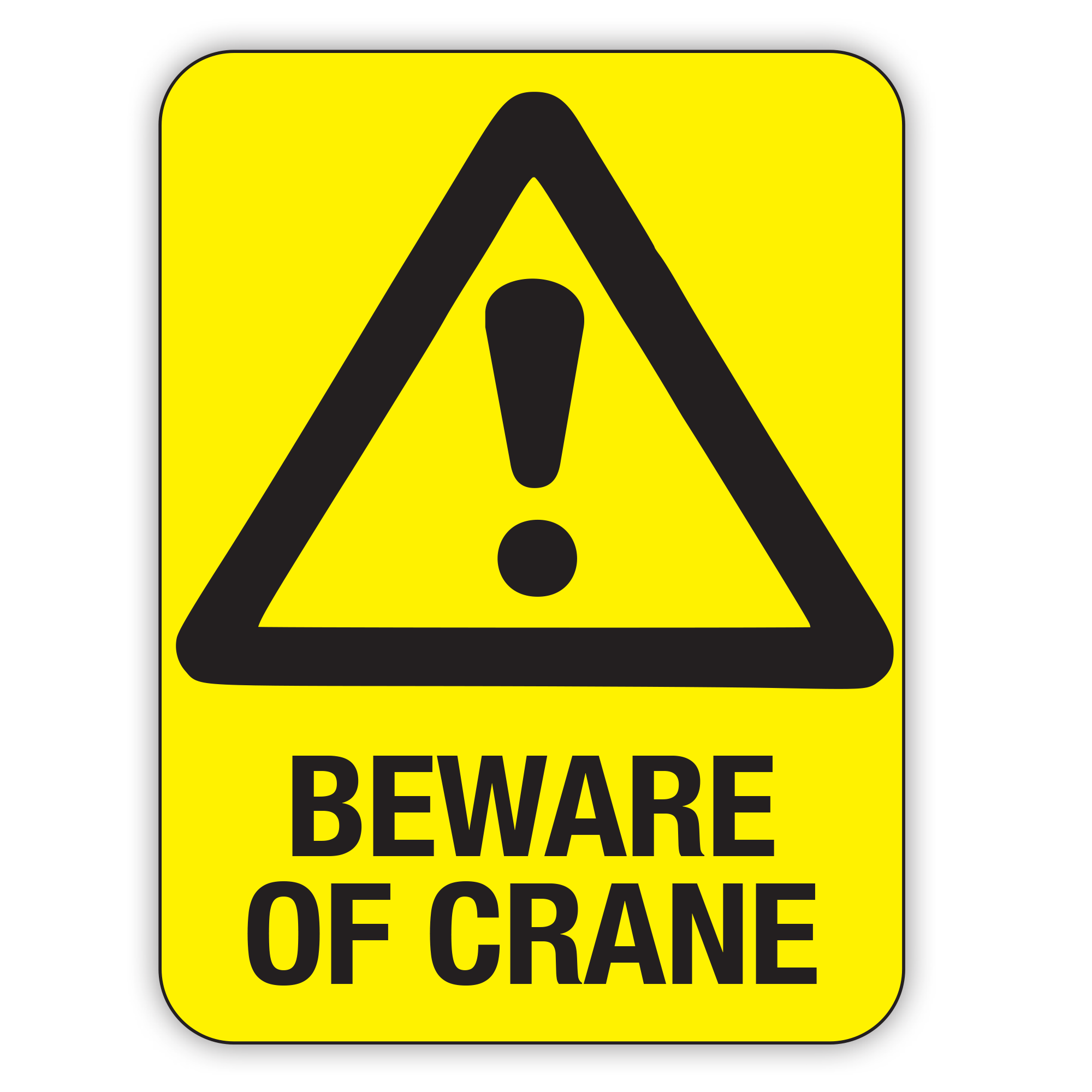Buy BEWARE OF CRANE Online | Custom Safety Signs | Safety Signs Australia