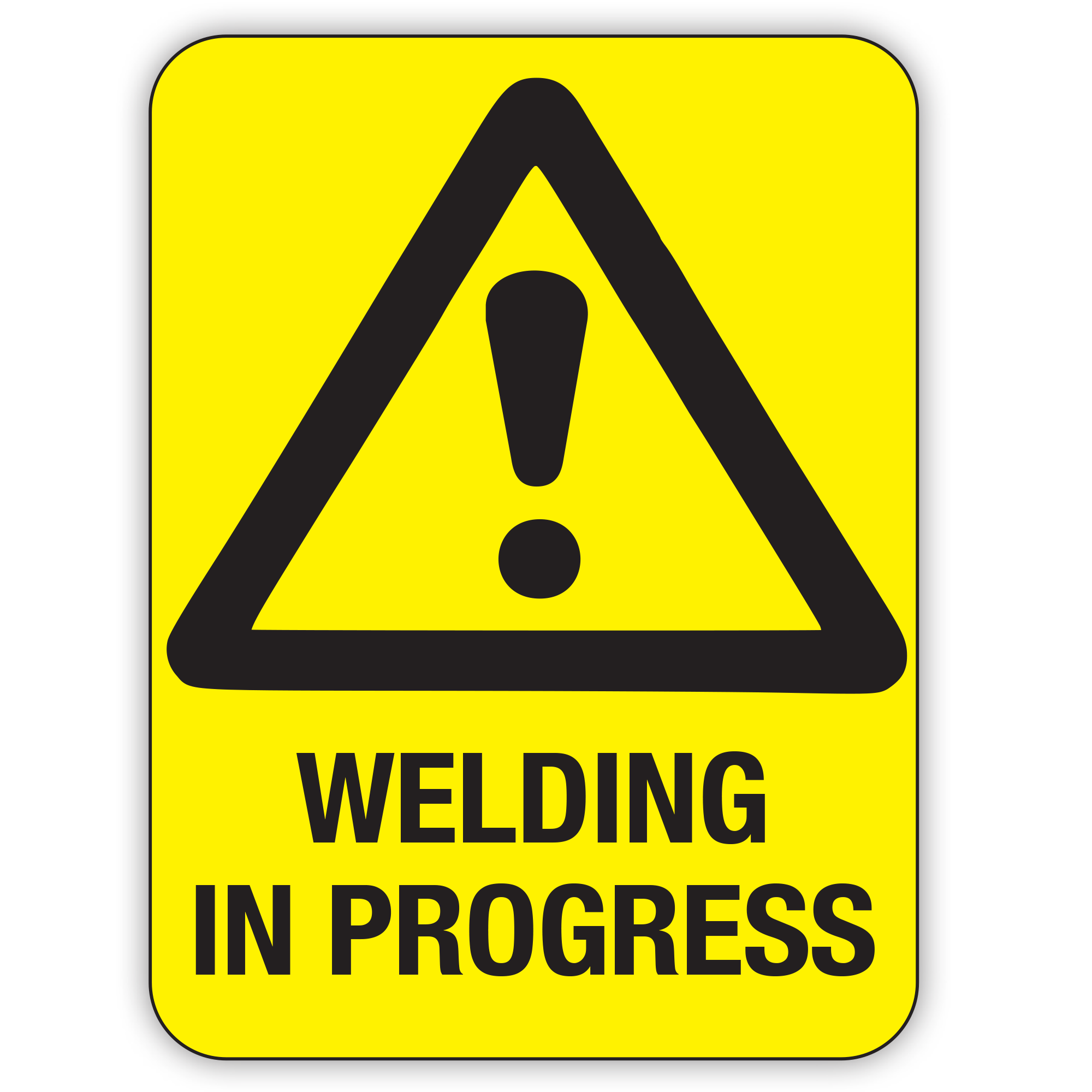 Buy WELDING IN PROGRESS Online | Custom Safety Signs | Safety Signs ...