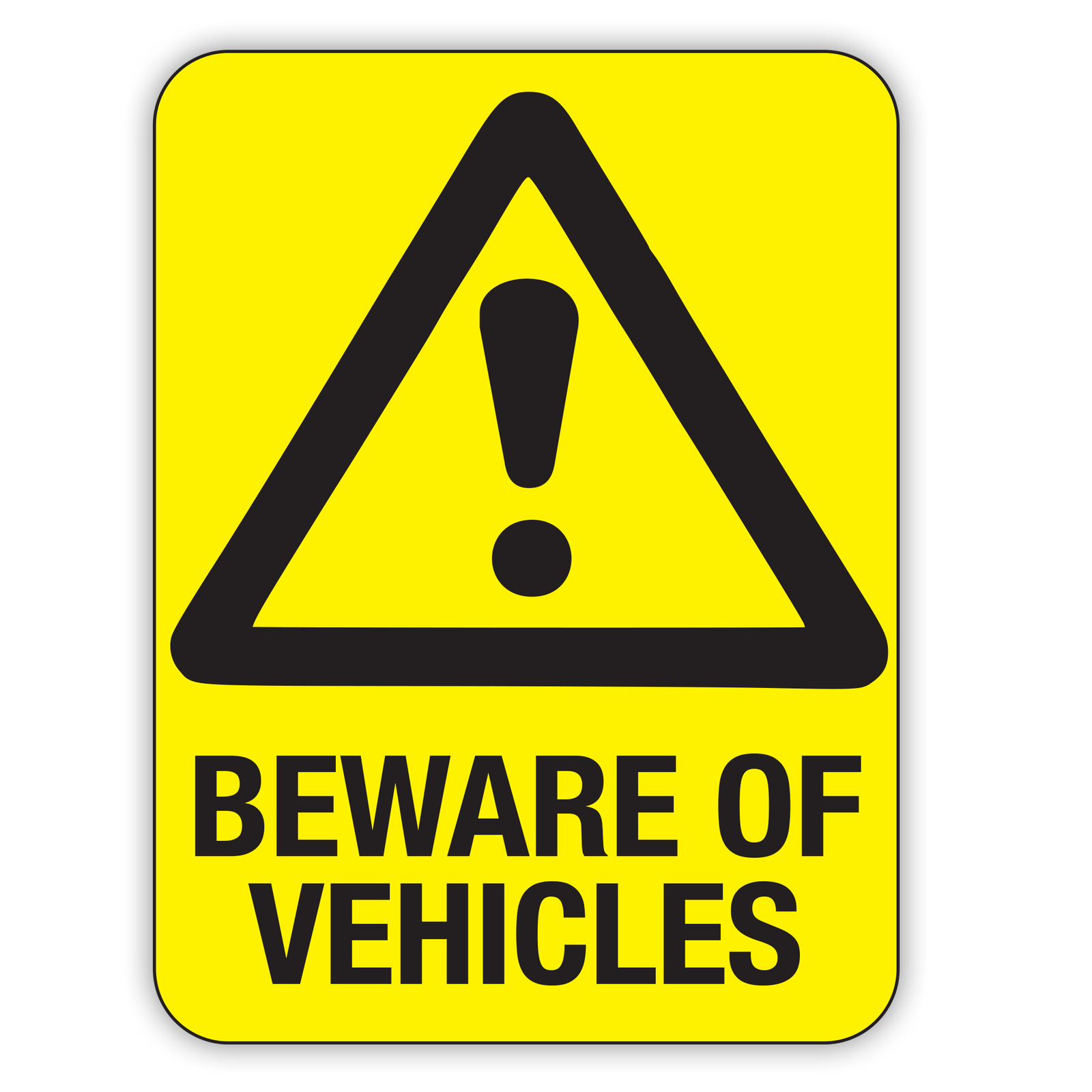 Beware Of Vehicles Signs | Option 1 | Safety Signs Australia