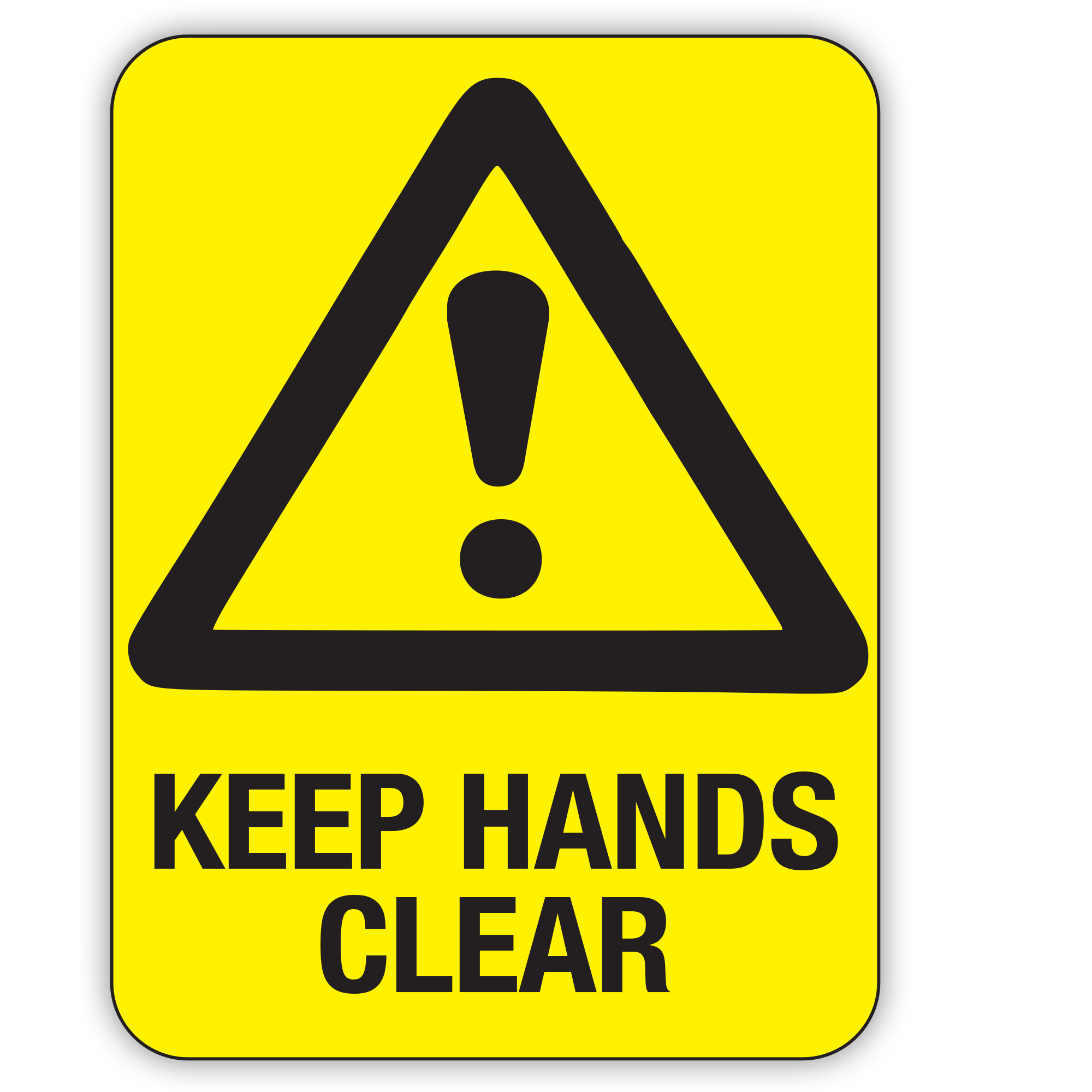 Keep Hands Clear Signs | Shop Online | Safety Signs Australia