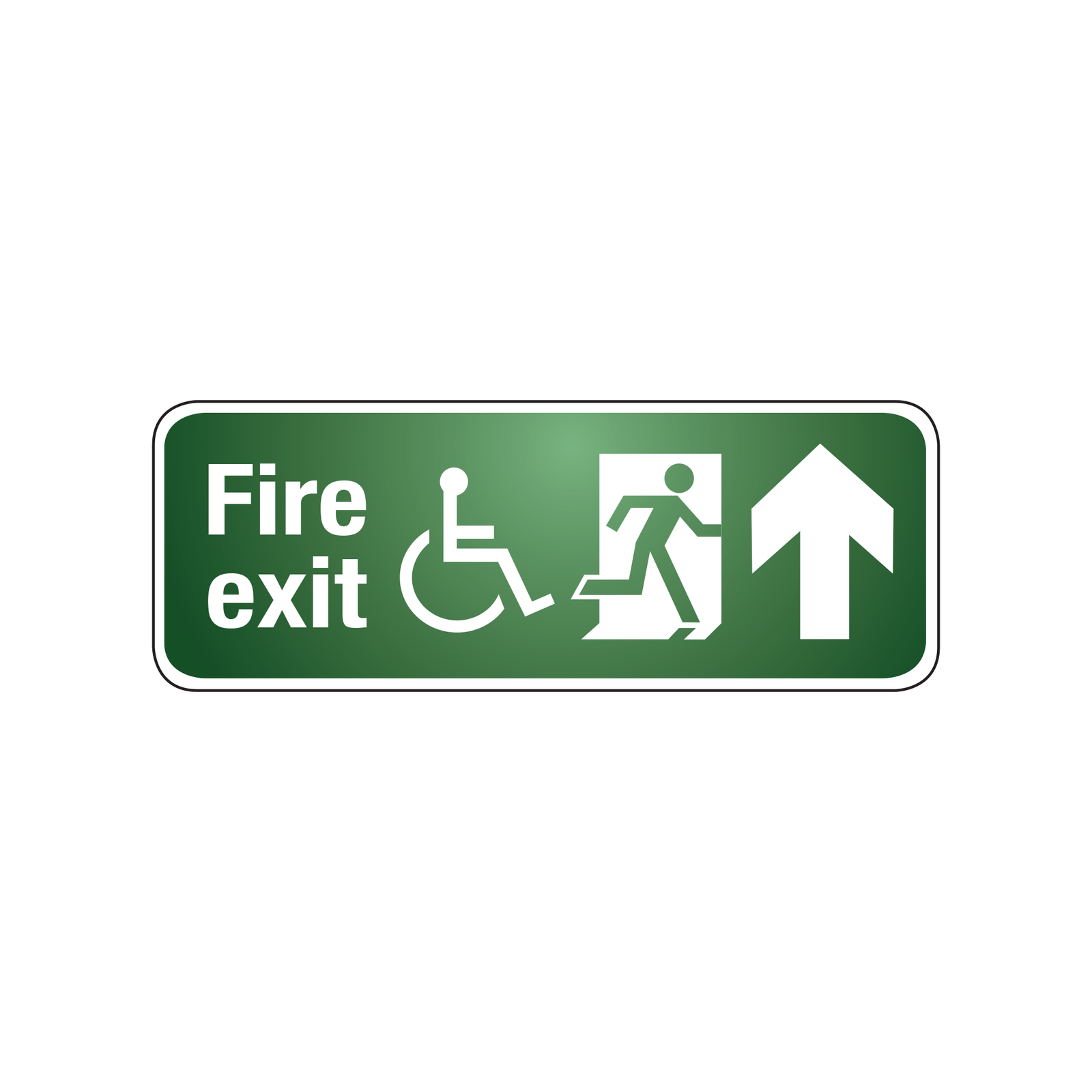 Buy Fire Exit Sign - Up Arrow Green and White Design Online | Custom ...