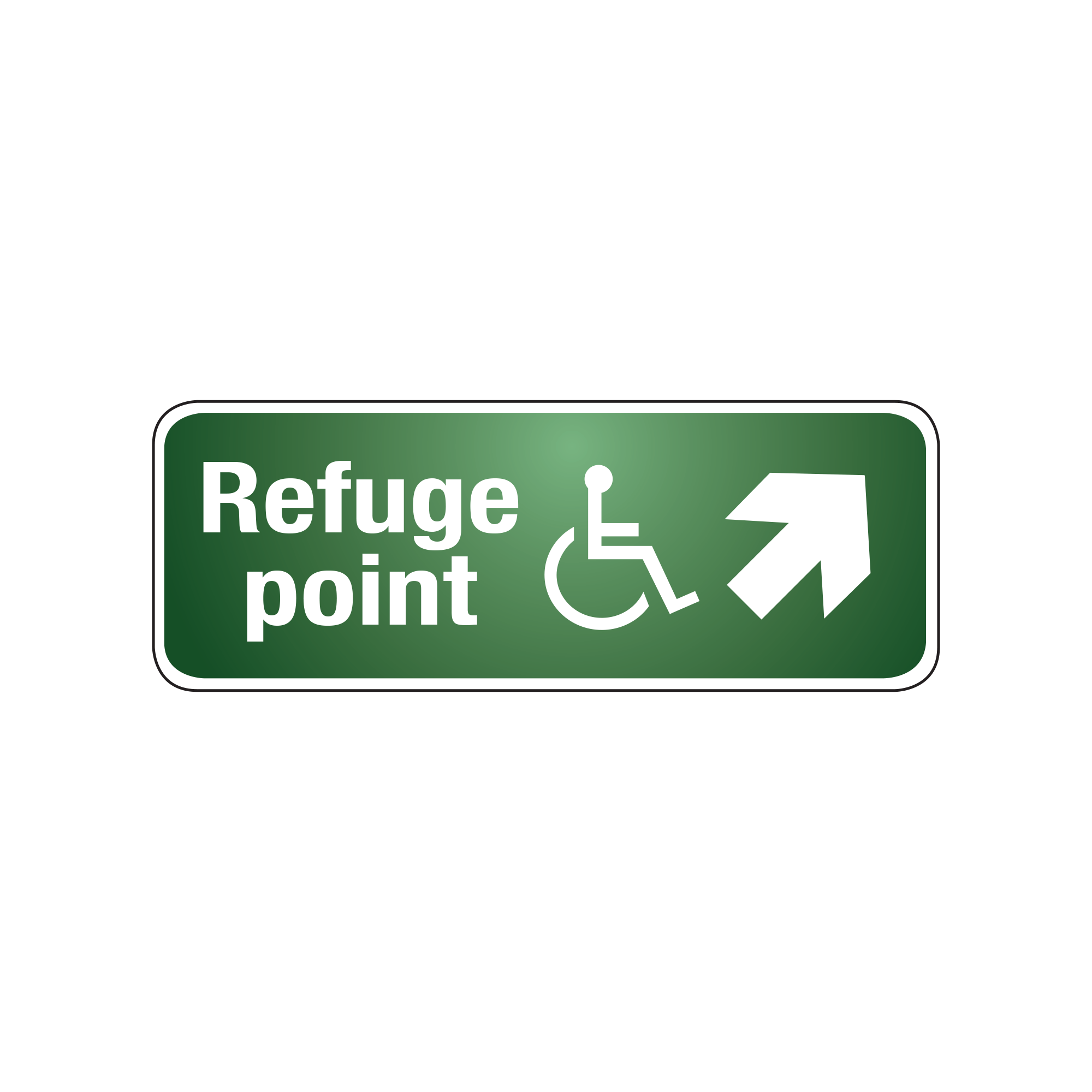 Refuge Point Signs With Up Arrow | Safety Signs Australia