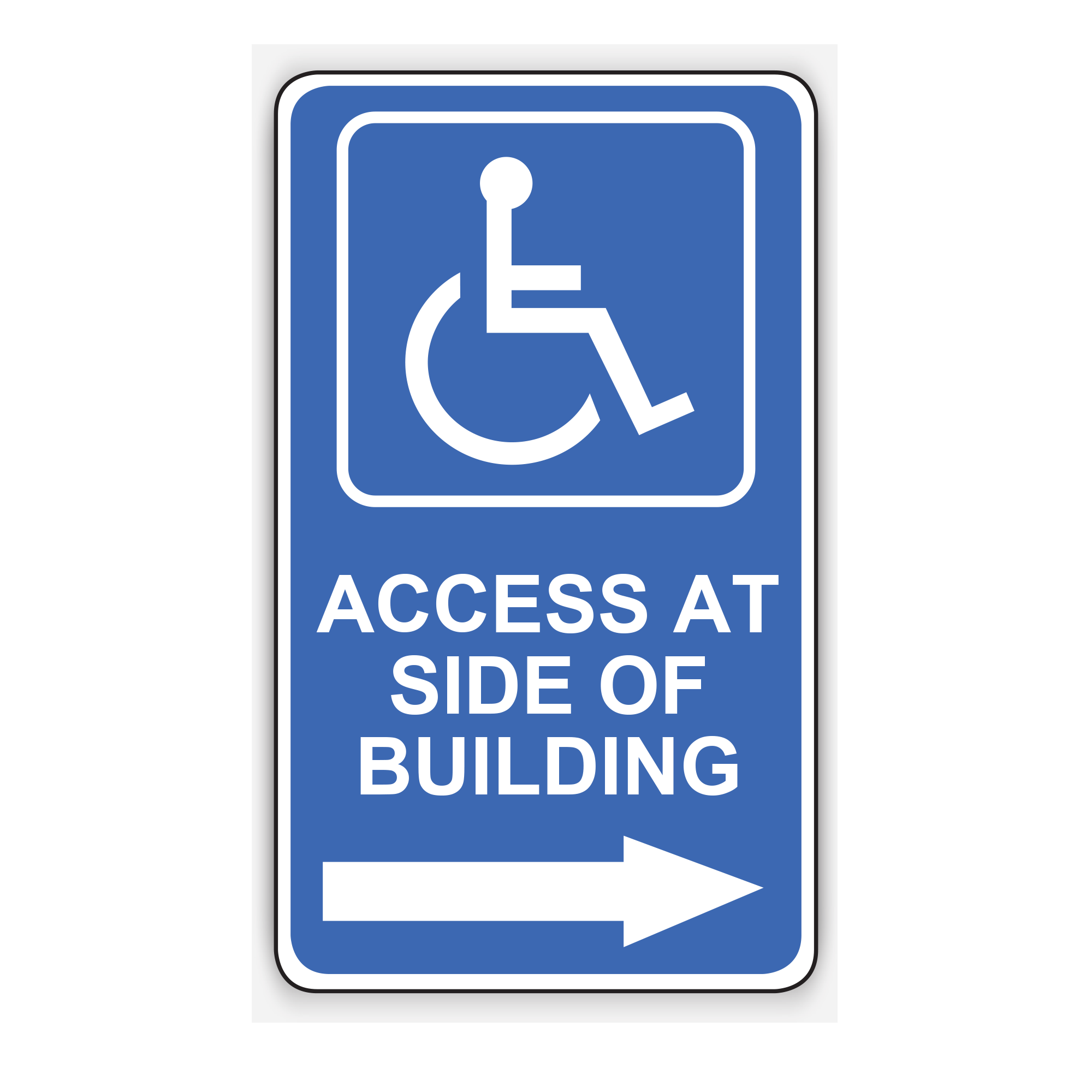 Buy Access At Side Of Building Right Arrow Sign Online | Custom Safety ...