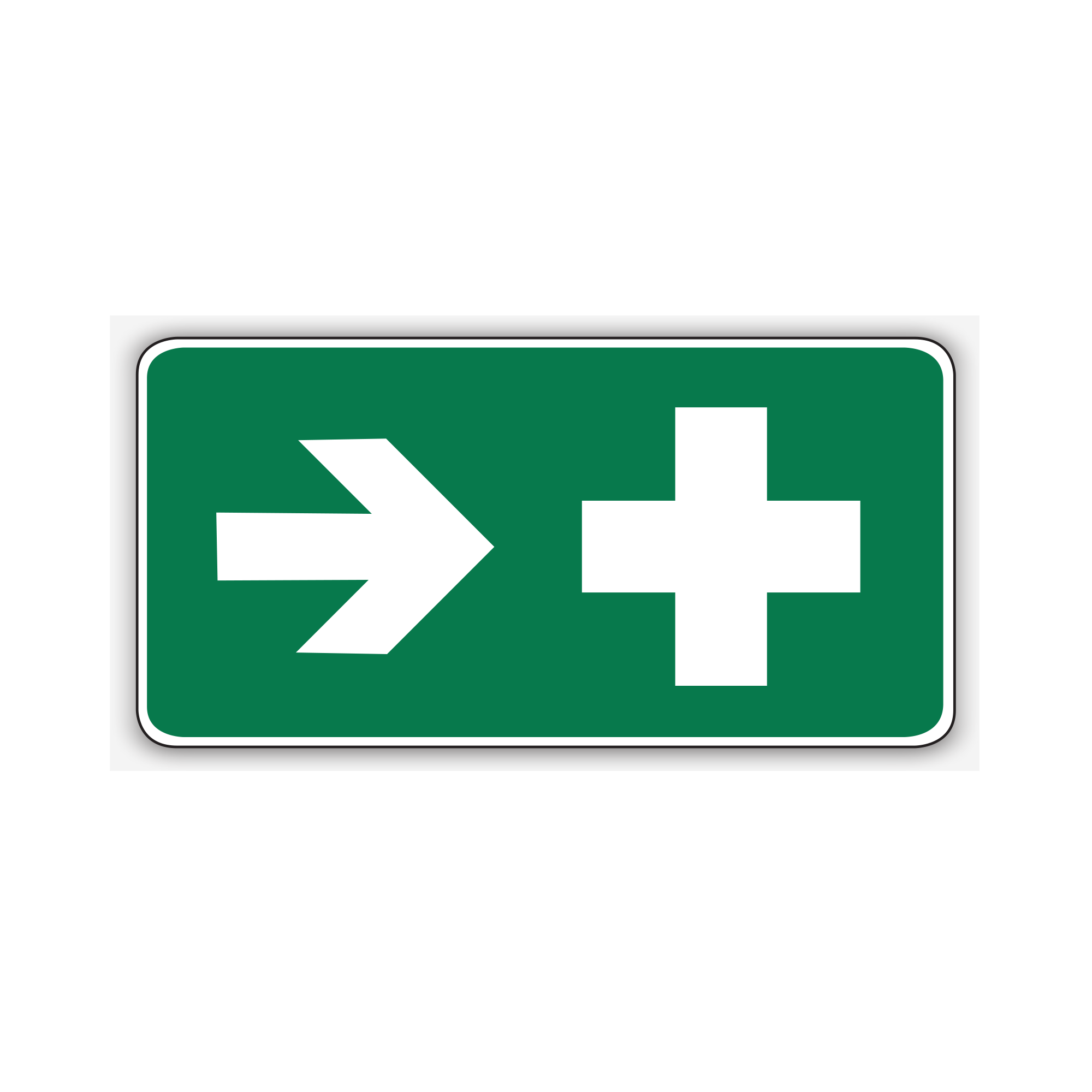 First Aid Cross with Right Arrow - Safety Signs Australia