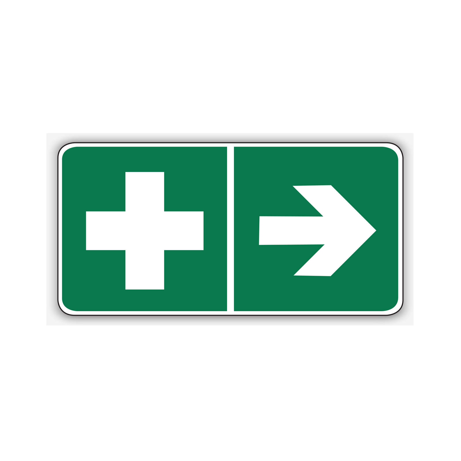 FIRST AID (Right ARROW with Cross) - Safety Signs Australia