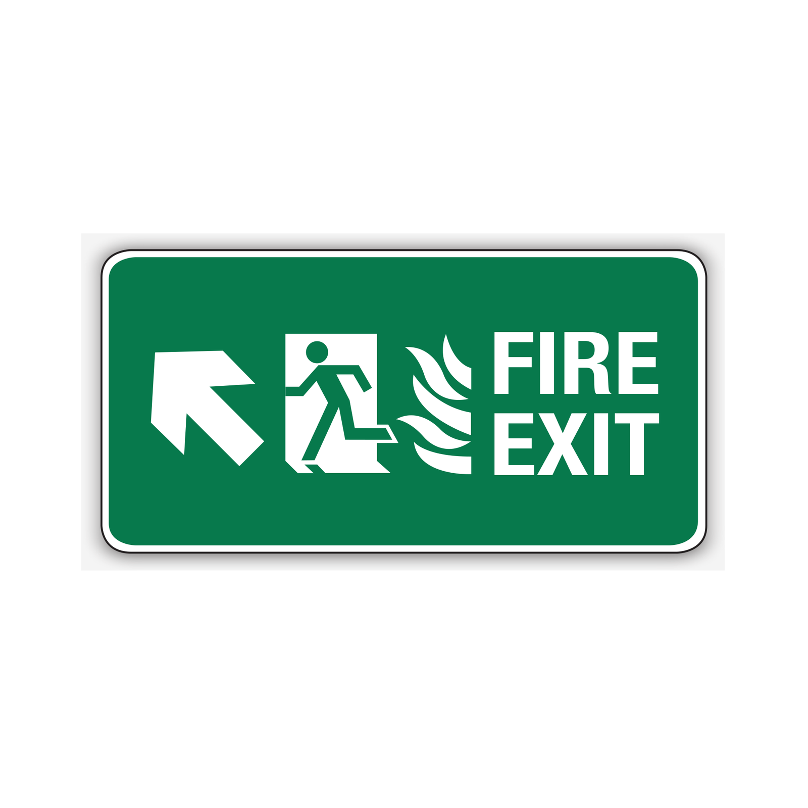 Buy FIRE EXIT (UP LEFT ARROW) Online | Custom Safety Signs | Safety ...