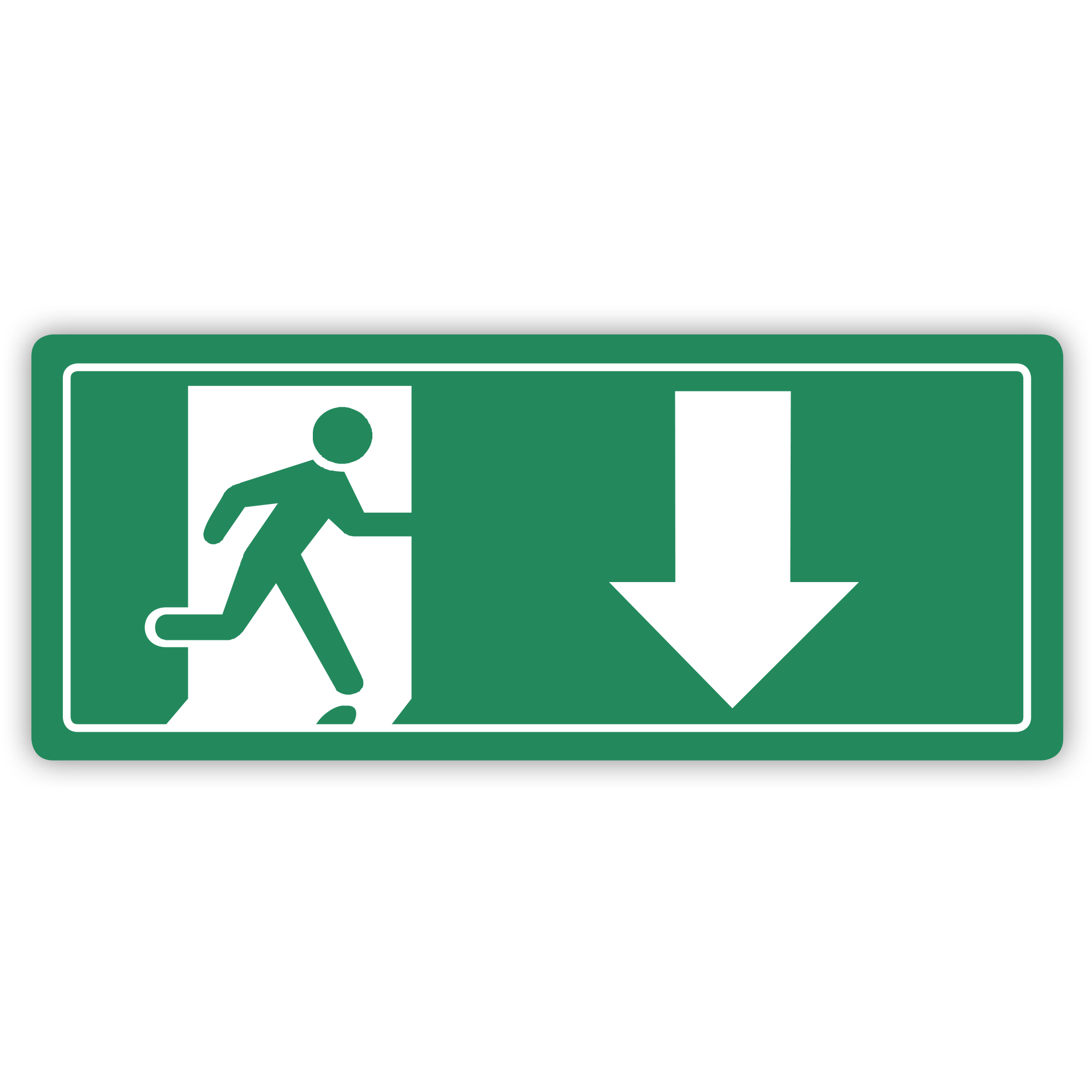 EMERGENCY EXIT (DOWN ARROW)