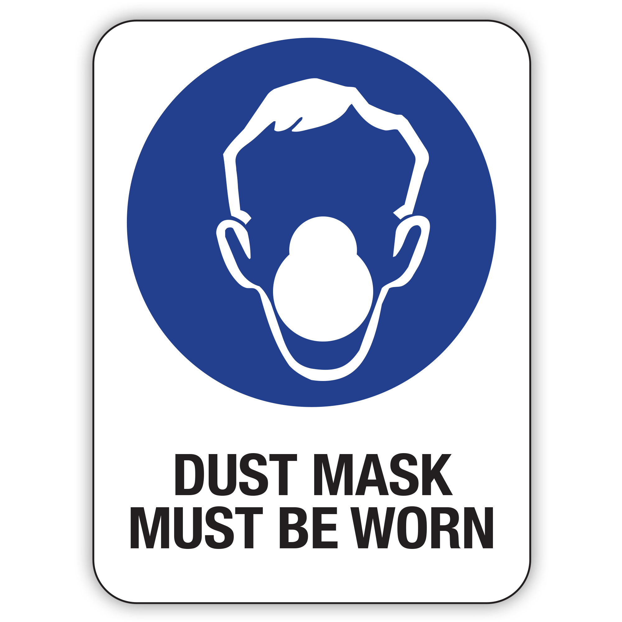 Buy DUST MASK MUST BE WORN Online | Custom Safety Signs | Safety Signs ...