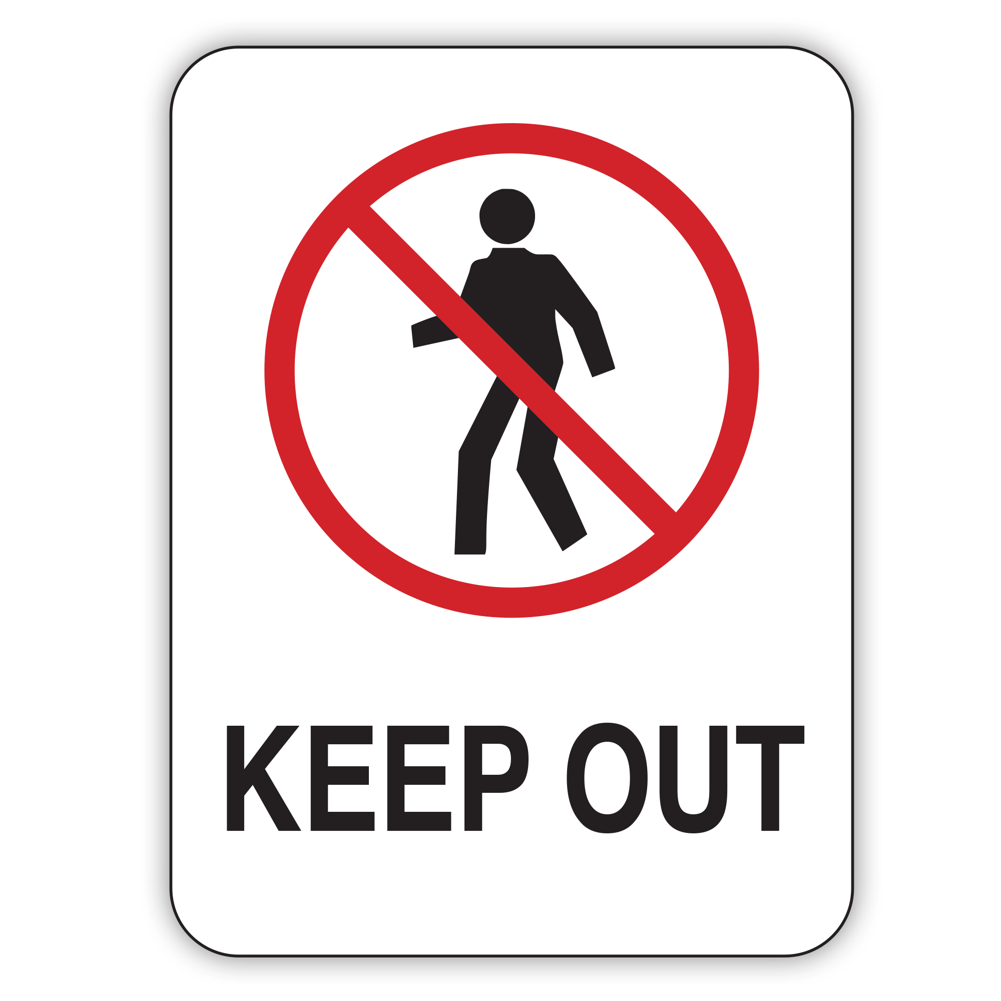 Keep Out Signs | Black & White Design | Safety Signs Australia