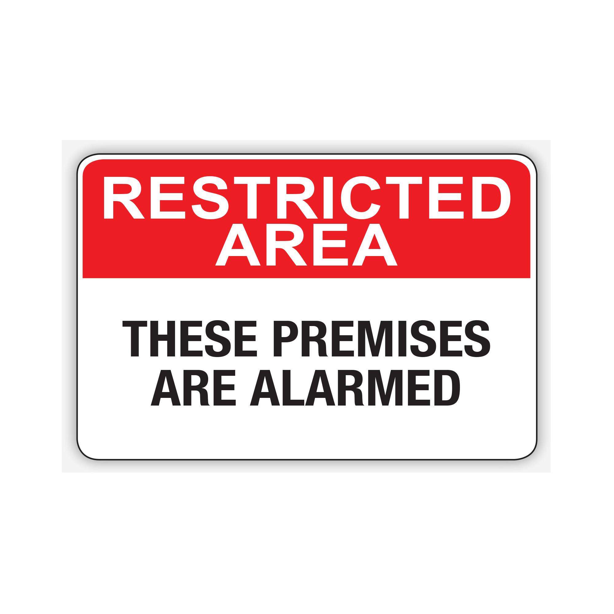 Buy These Premises Are Alarmed Sign Online | Custom Safety Signs ...