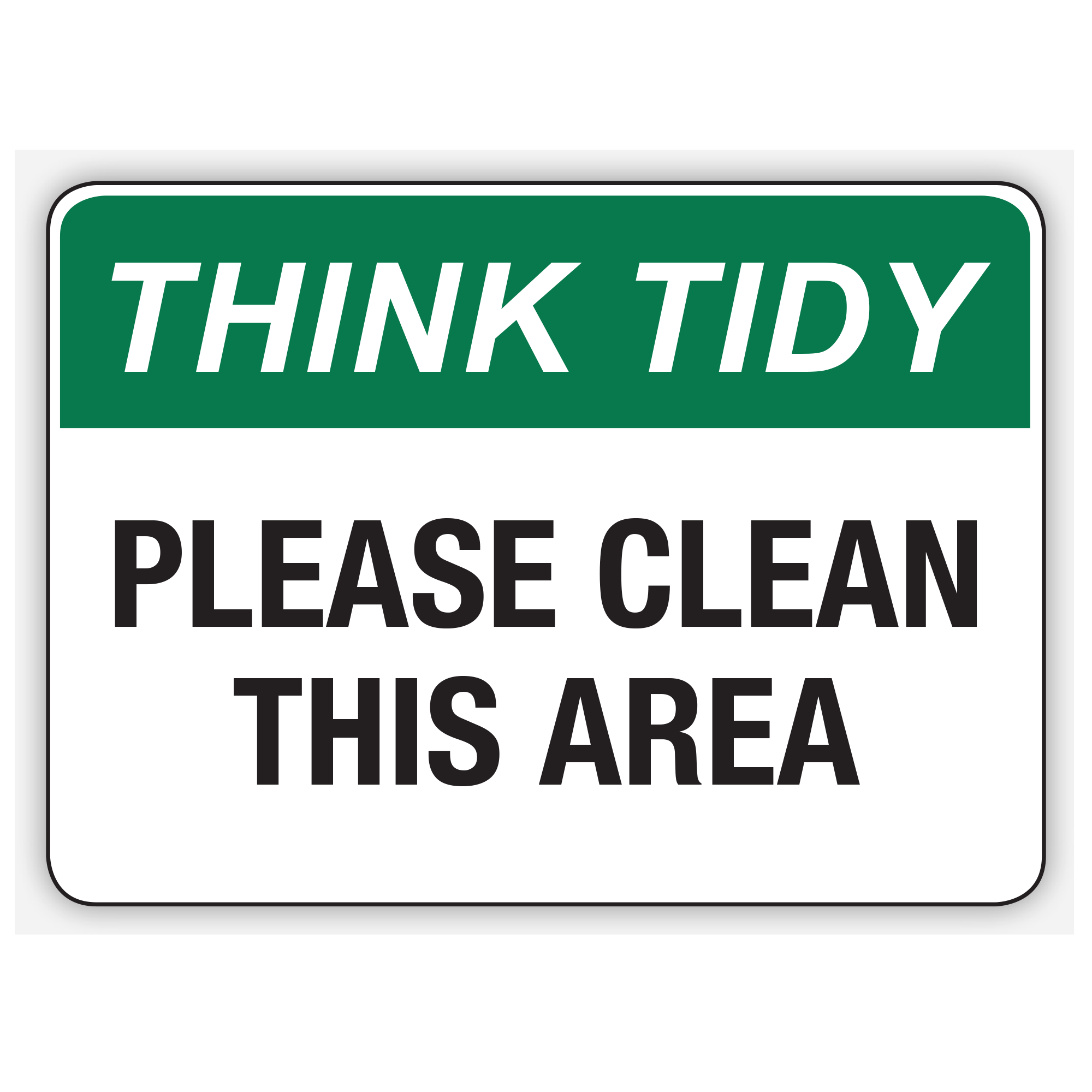 PLEASE CLEAN THIS AREA